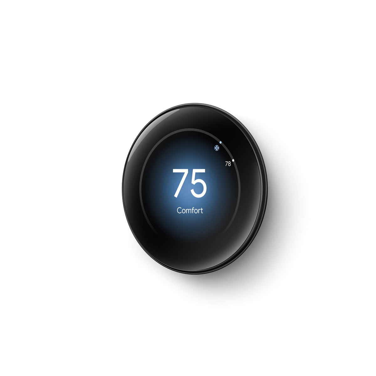 Google Nest Learning Thermostat Gen 4, Polished Obsidian | Entergy ...